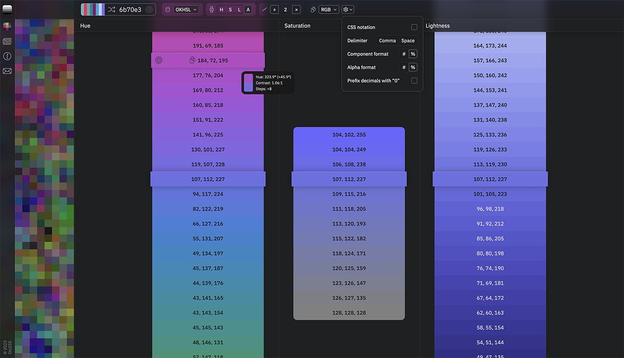 #fff: adjust and convert to other formats